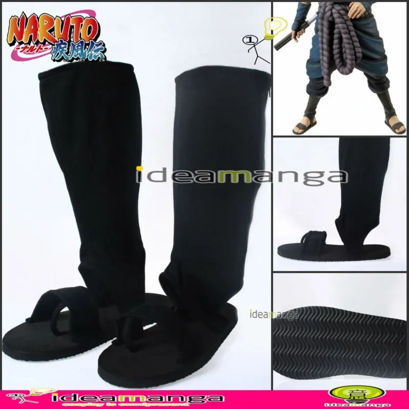 [ideamanga] Naruto Uchiha Sasuke Cosplay Shoes Cos Boots Naruto Straw ...