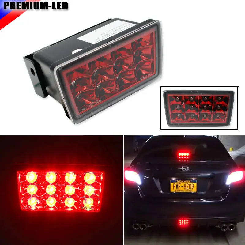 iJDM Style Rear F1 Style LED Rear Fog Light Kit For 2011 up Subaru WRX ...