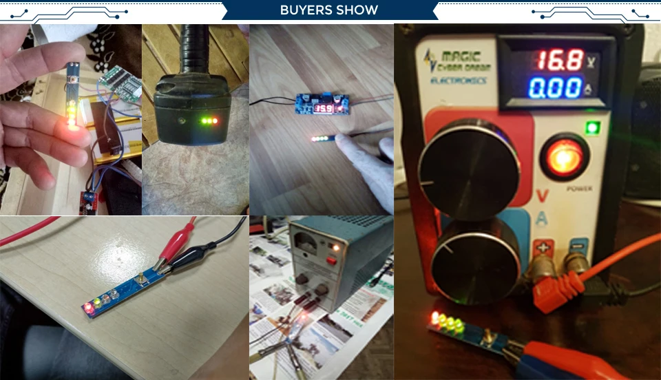 1 3 4 Serial Lithium Battery Capacity Indicator IC Tester Display Board ...