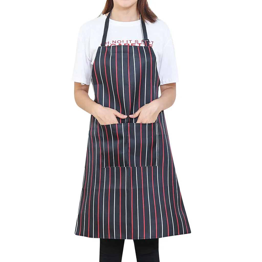 Women Cooking Chef Kitchen Restaurant Bib Apron Dress Pocket Apron robe ...