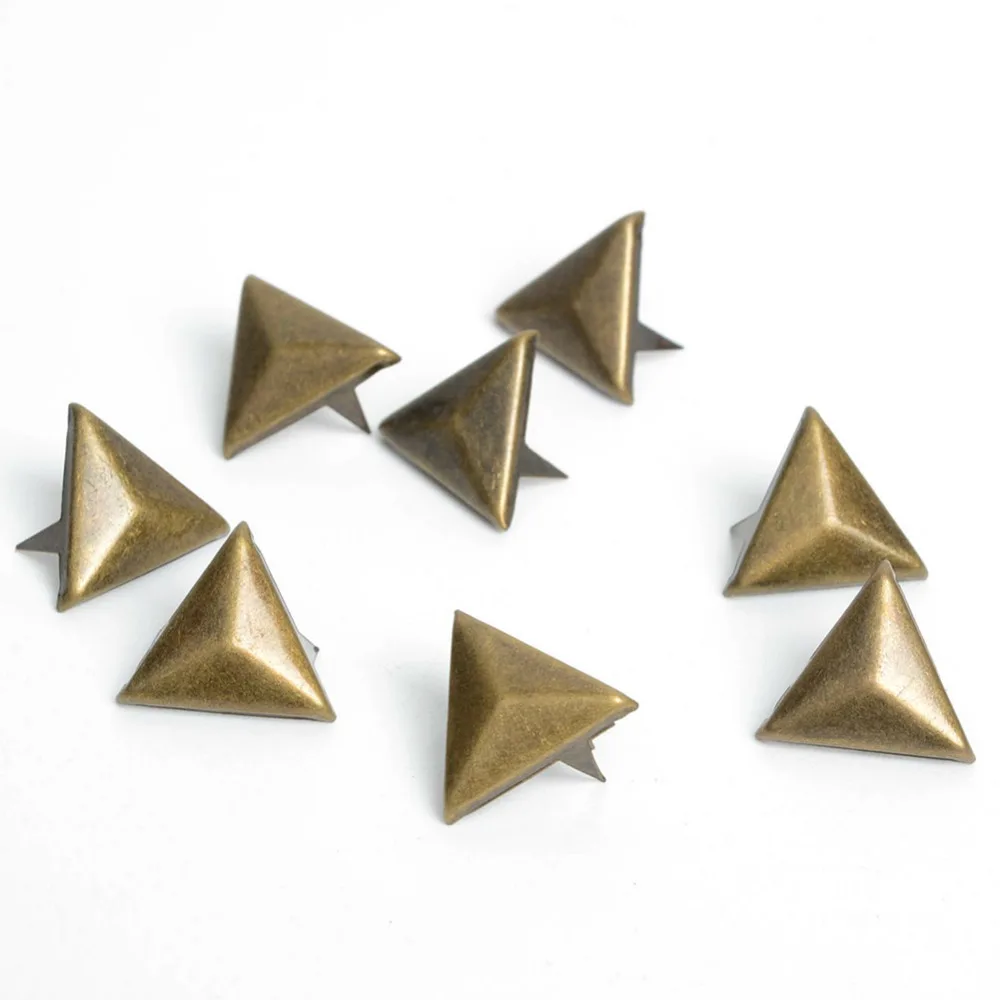 Antique-Bronze-Triangle-Metal-Studs-Rivet-Punk-Jewelry-Shoes-Bags-Belt ...
