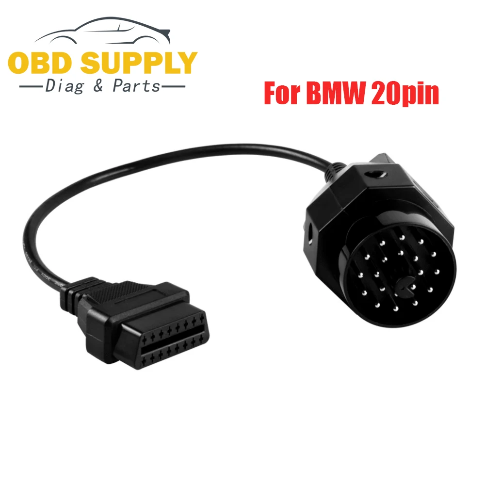 2018 Qualited OBD ODB2 For BMW 20pin OBD II Adapter For BMW 20 Pin To ...