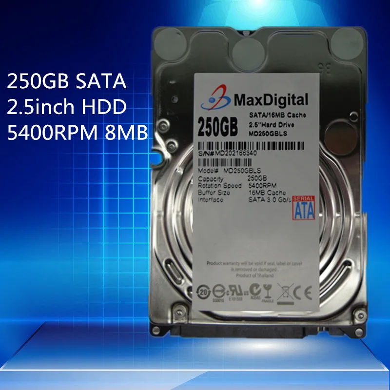 2.5inch HDD 250GB 5400Rpm 8M Buff SATA Internal Hard Disk Drive For ...