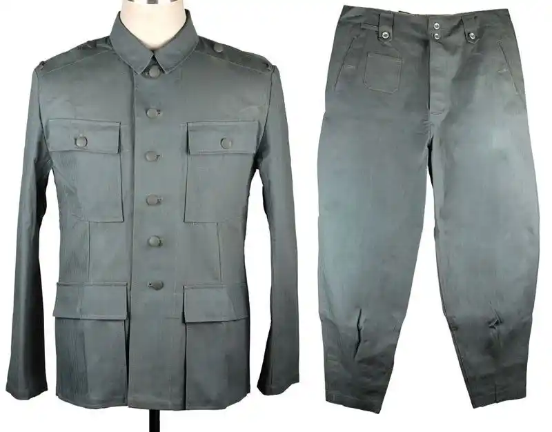 MEN'S WWII WW2 GERMAN ELITE M32 OFFICER BLACK WOOL TUNIC MILITARY ...