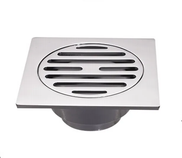 110mm*110mm*46mm Chrome plated brass floor drain Deodorant Suitable for ...