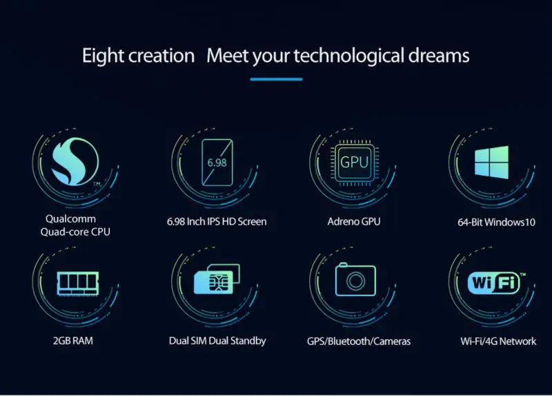 6.98 4G Tablet PC Windows 10