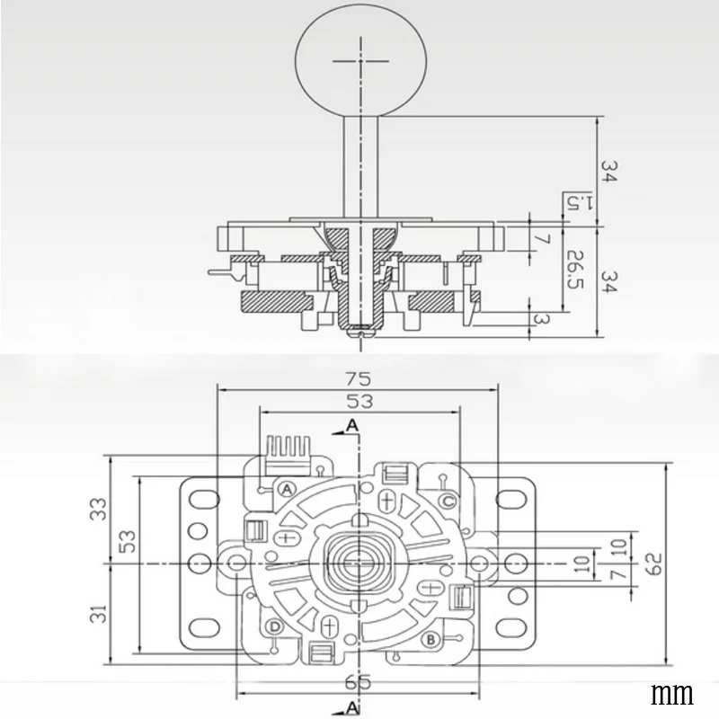 Arcade Joystick Dimensions