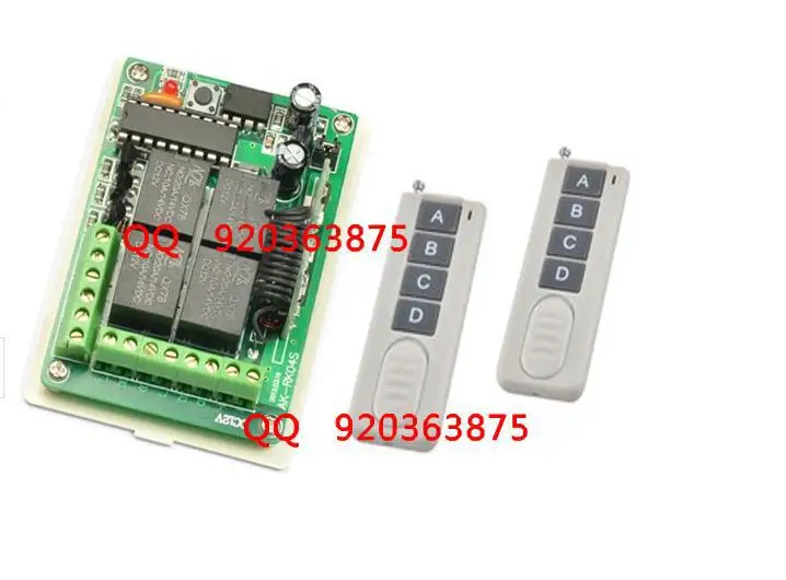 Wholesale ! NEW DC 12V 10A 4 Channel Rf Wireless Remote Control Switch ...