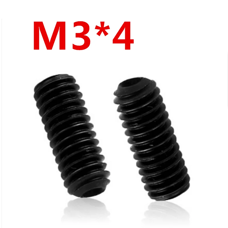 Free Shipping 100pcs/Lot M3x4 mm M3*4 mm Alloy steel Hex Socket Head ...