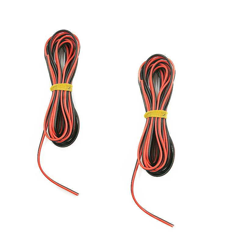 Free shipping+5M 10M 20M 2 Pin 18 20 22 AWG Electric Red Black ...