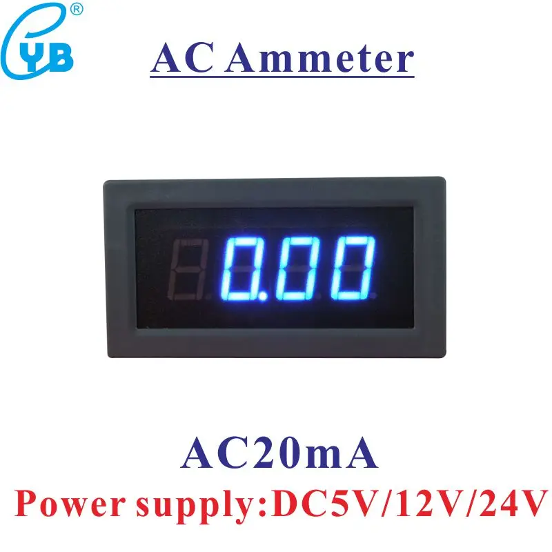 AC-20mA-Current-Meter-Current-Indicator-3-1-2-LED-Digital-Ammeter ...