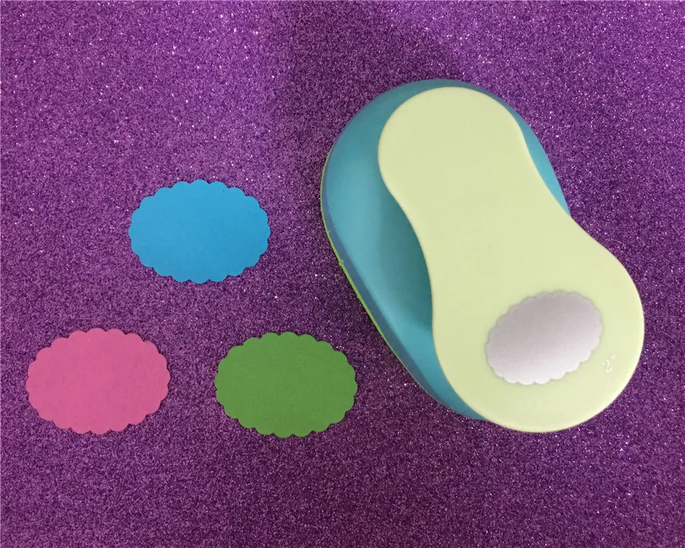 5cm Wave Oval EVA foam hole puncher handmade card/paper cutter DIY ...
