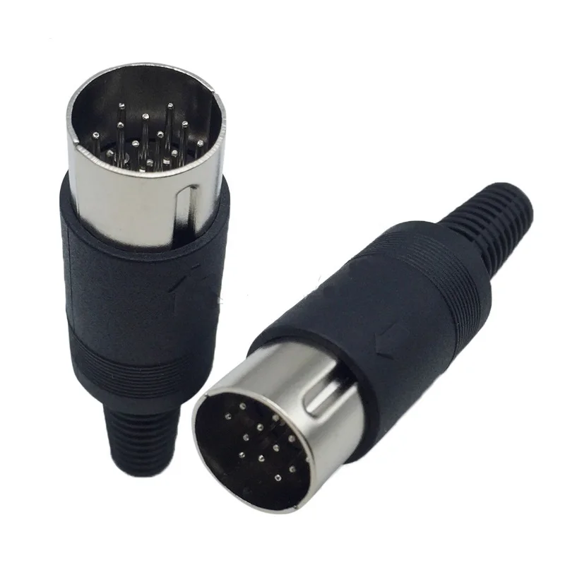 20pcs 13 Pin DIN Male Plug Soldering 13 PIN Inline Audio AV Connector ...