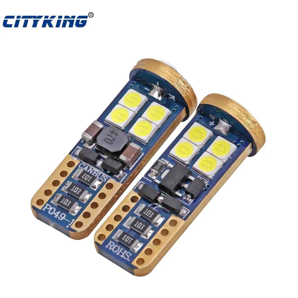 100PCS T10 LED Car signal Light canbus T10 12smd Super Bright 3030 W5W ...