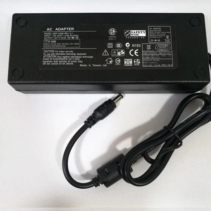 Ac Power Adapter Supply Dc 12v 12.5a 150w 5.5mm X 2.5mm / 5.5*2.5mm Plug For Pico Box Dc-atx Psu ...