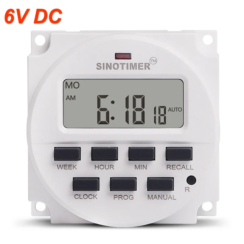 6 v DC Timer schalter 7 Tage Programmierbare Zeit Relais mit 12/24hr ...