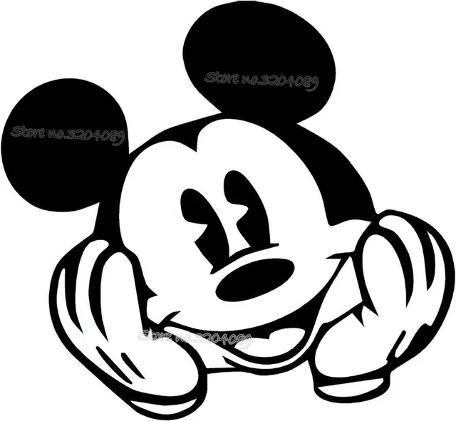 mickey mouse Put hand on face Wall Sticker Vinyl Removable glass Car ...