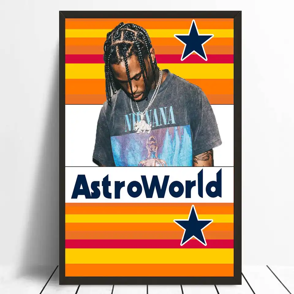 TX094 Travis Scott Astroworld 2018 Rap Hip Hop Music Album Cover 24x24 ...