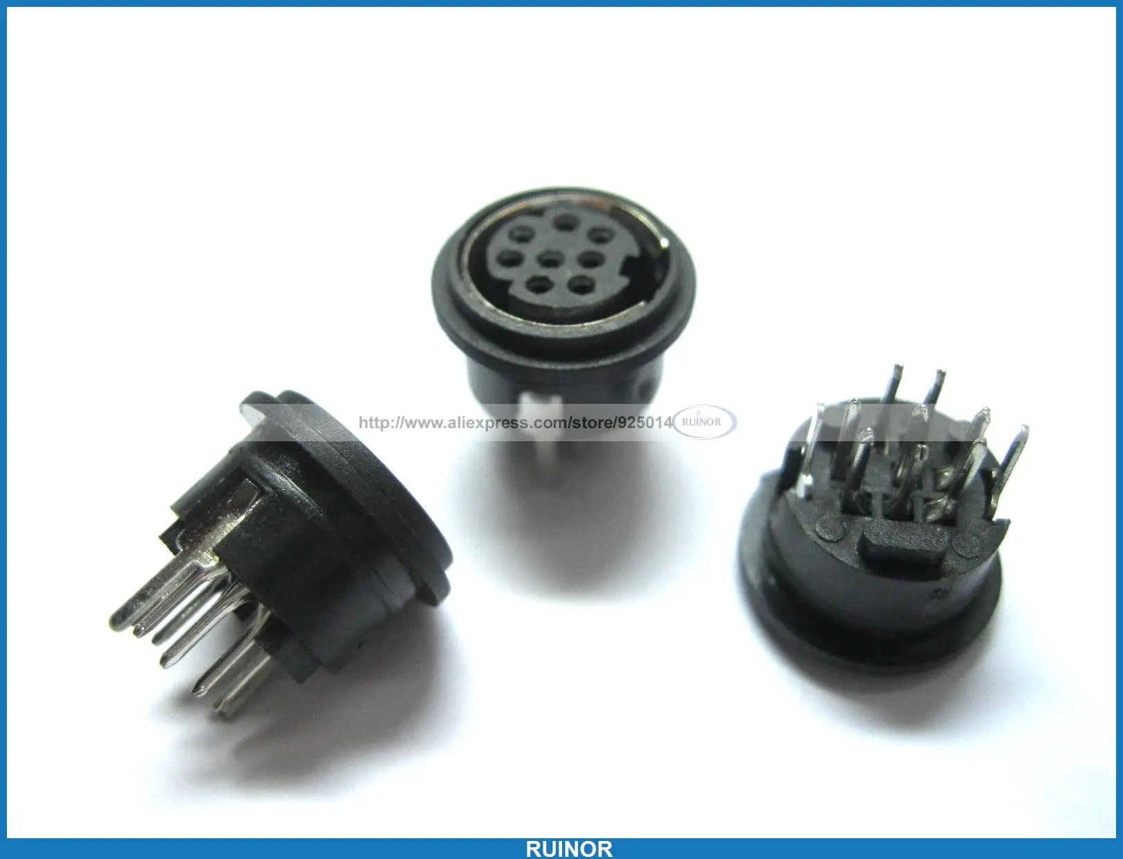 50 Pcs Mini 8 Pin Circular PCB Mount DIN Connector -in Connectors from ...