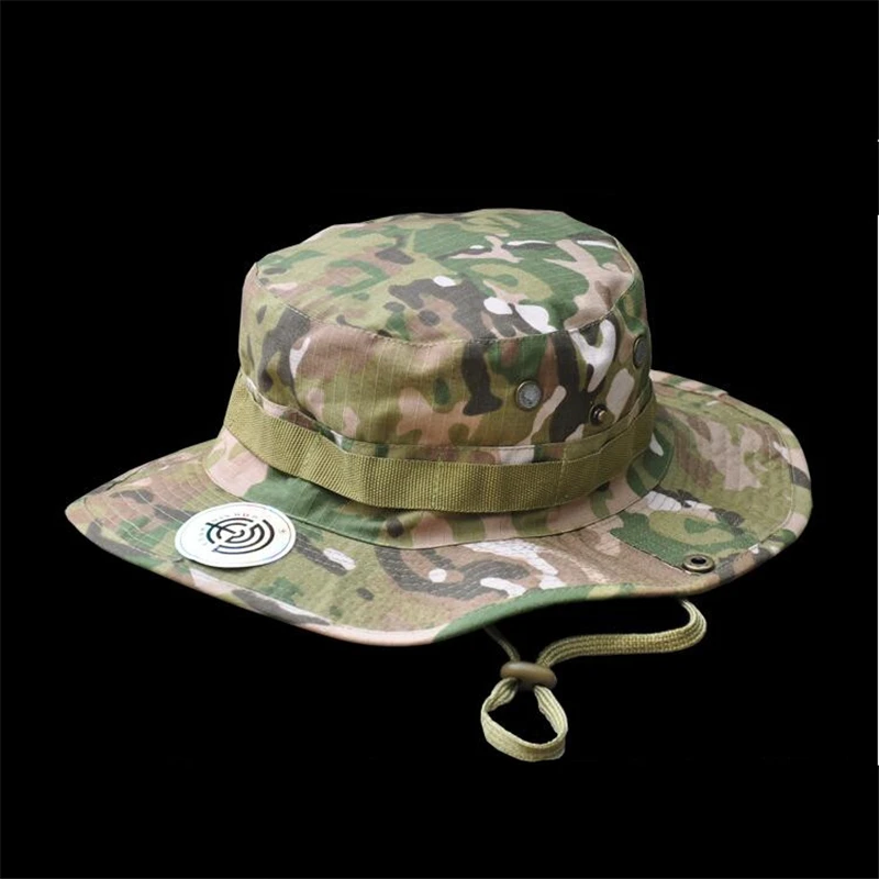 Brand Military Hats Jungle Camo Boonie Bucket Cap Fishing Sun Caps ...