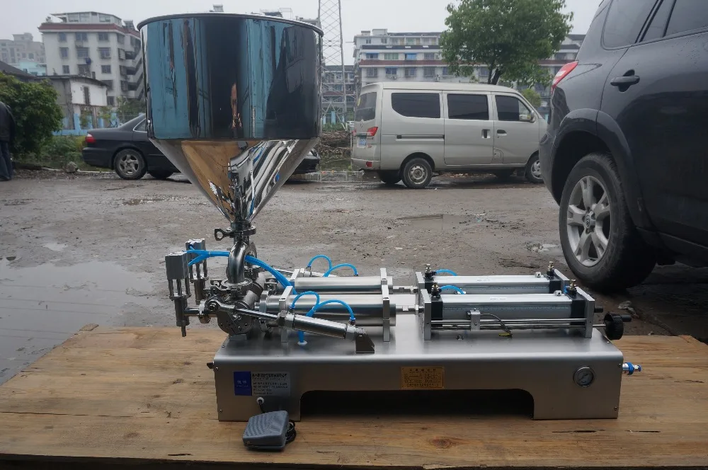 Food-filling-machine-Double-nozzle-Paste-large-hopper-Rotary-Valve ...