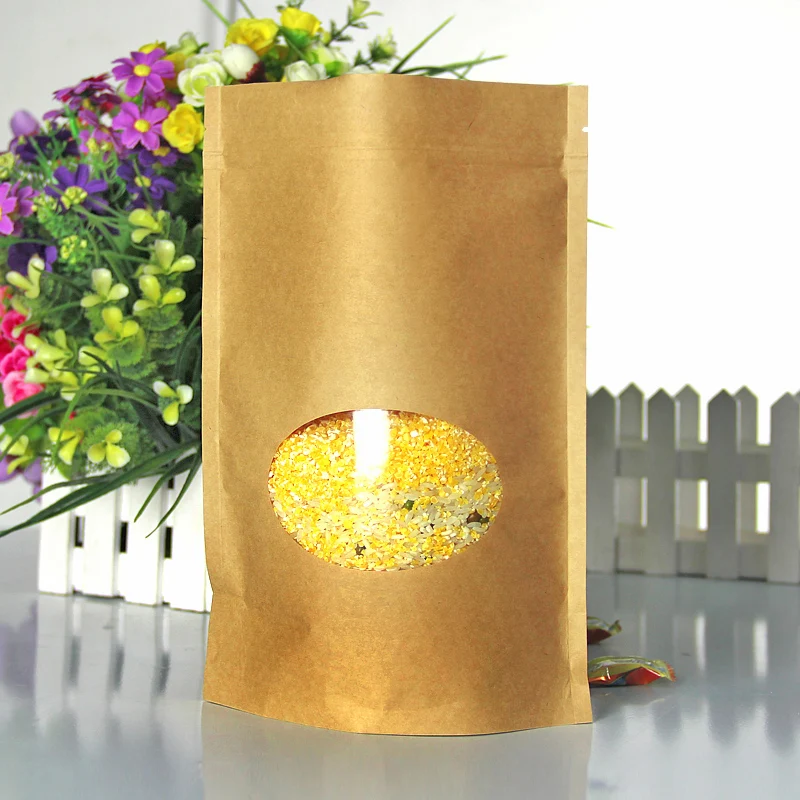 50pcs/lot 20cm*30cm+5cm140mic High Quality Large Stand Up With Zipper ...