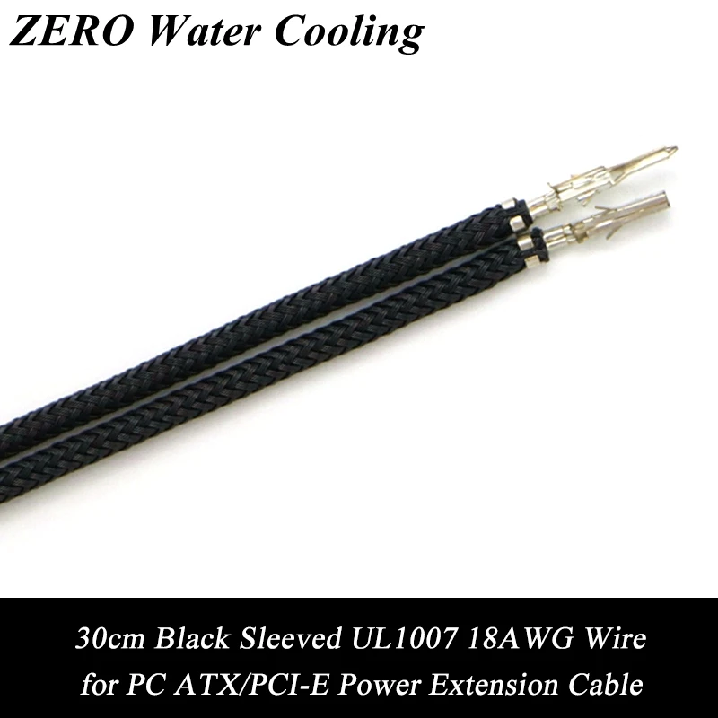 50pcs-Lot-30cm-Black-Sleeved-1007-18AWG-Wire-for-PC-ATX-PCI-E-Power ...