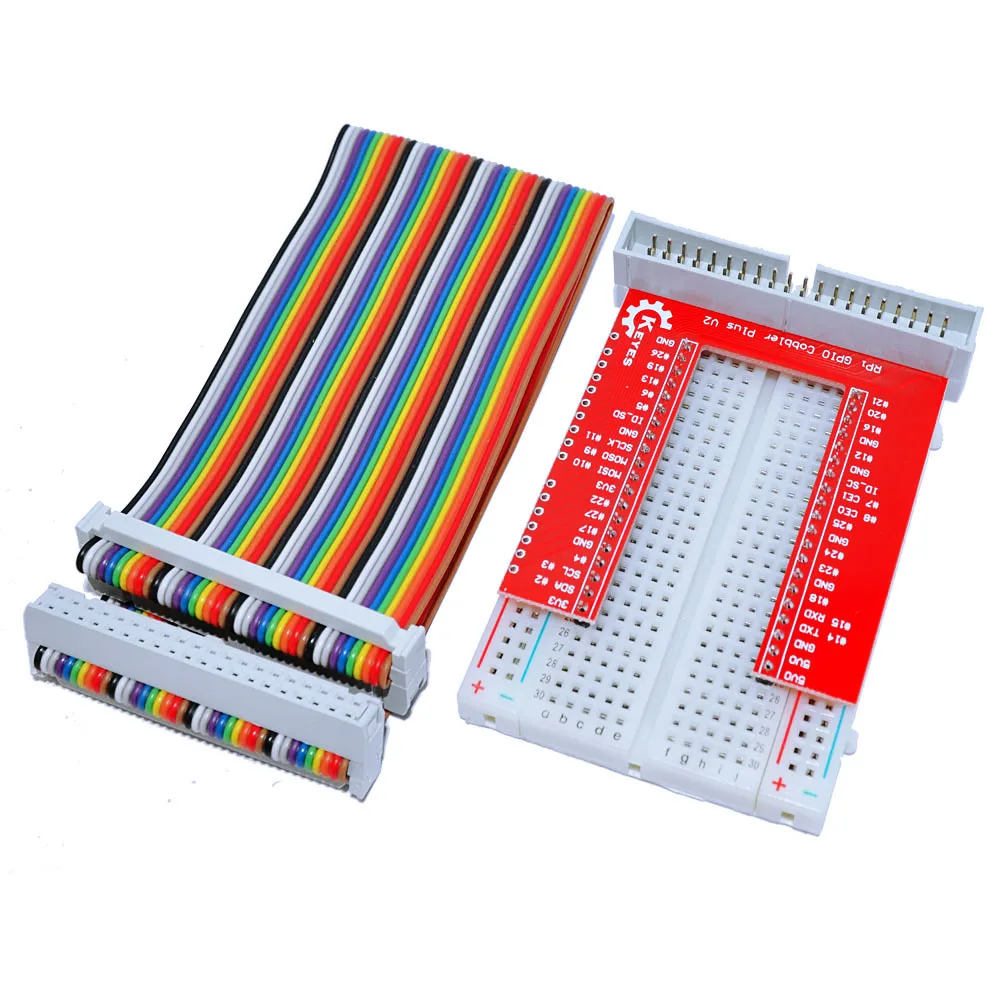 Keyes Raspberry Pi 3 GPIO DIY Expansion kit(40P rainbow line+GPIO V2 ...