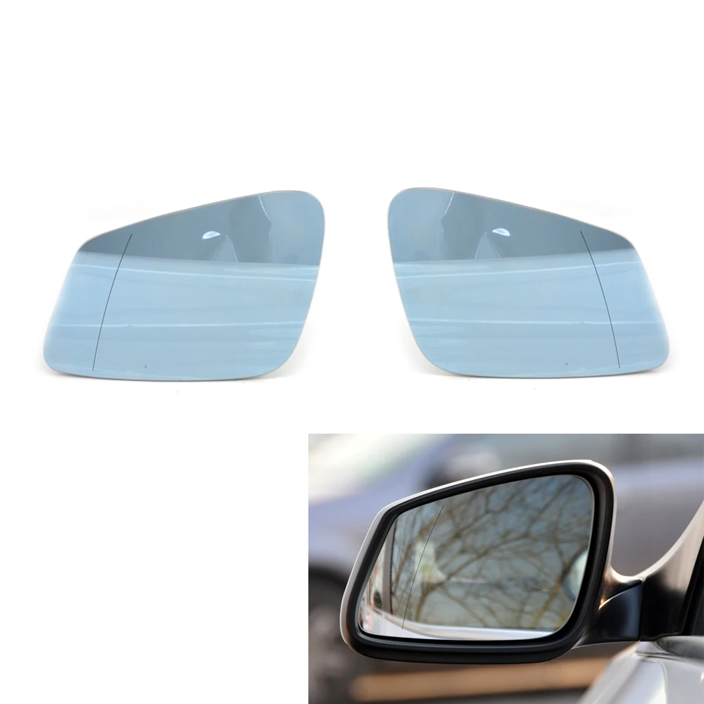 Blue Heated Mirror Glass For Bmw F10 F01 F02 F07 F11 F12 F13 528i 535 ...