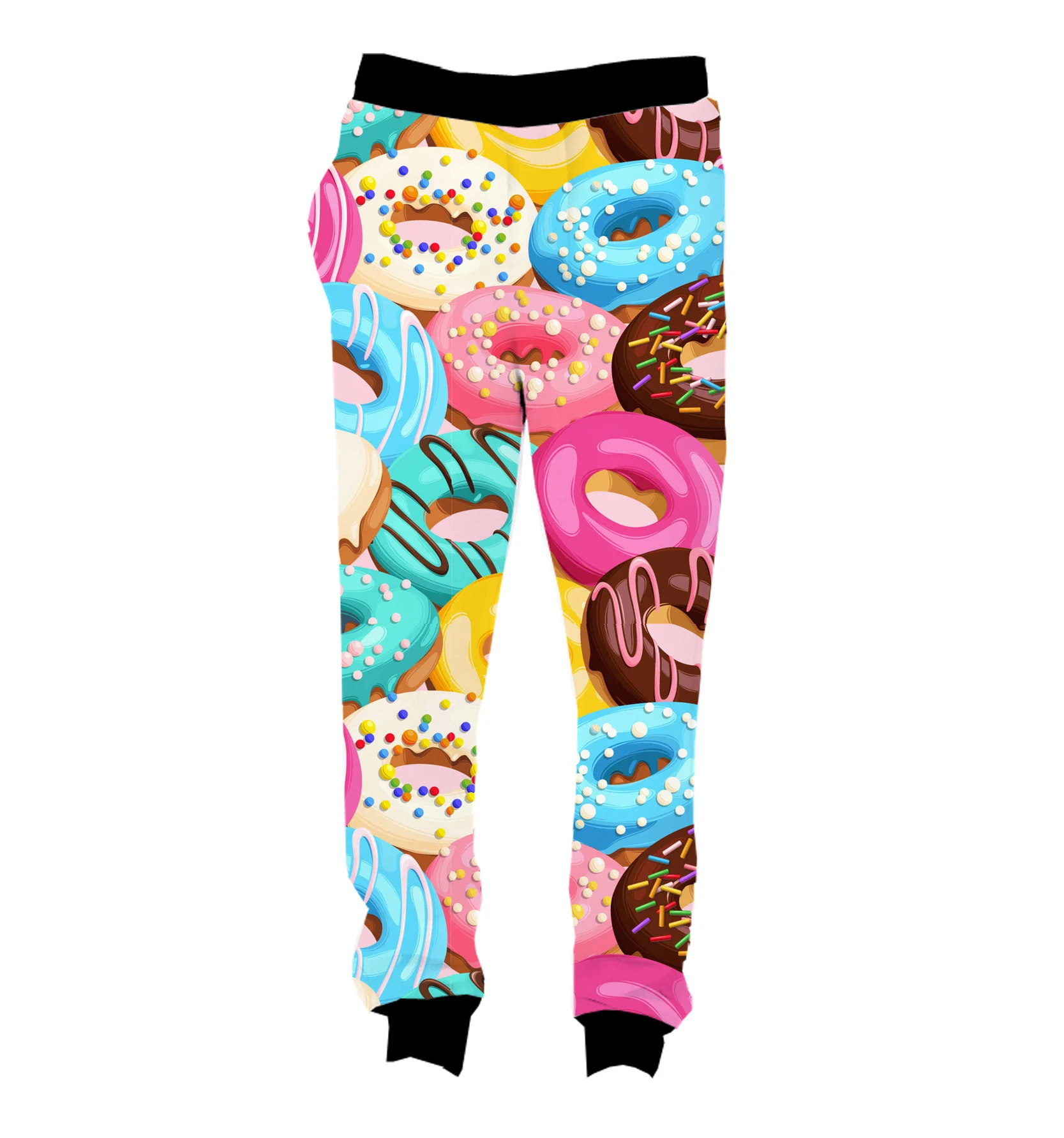 REAL American US SIZE Donuts 3D Sublimation Print String Jogger Sweat ...