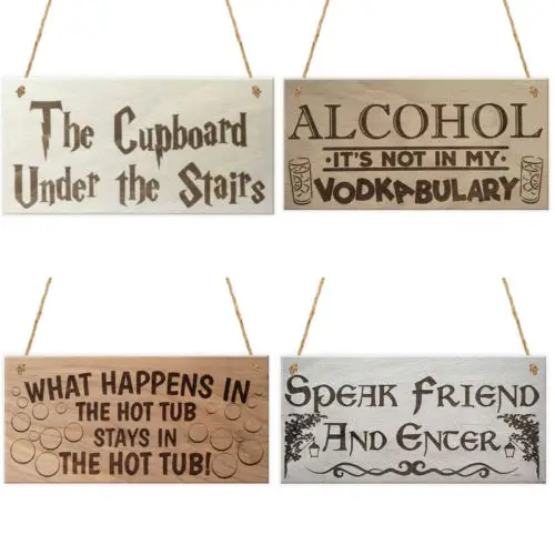 Novelty Shabby Chic Words Printed Wooden Hanging Man Cave Gift Plaque novelty-shabby-chic-words-printed-wooden-hanging-man-cave-gift-plaque