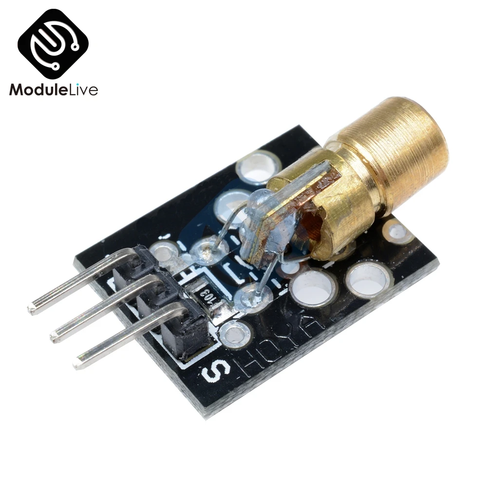 2PCS Laser sensor Module 650nm 6mm 5V 5mW Red Laser Dot Diode Copper ...
