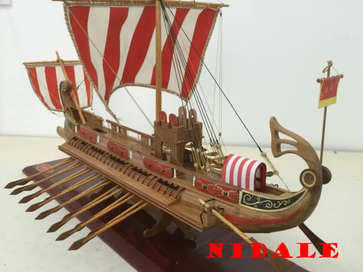 Classic-Wooden-Sailboat-Model-Building-kit-Scale-1-50-Ancient-Roman ...