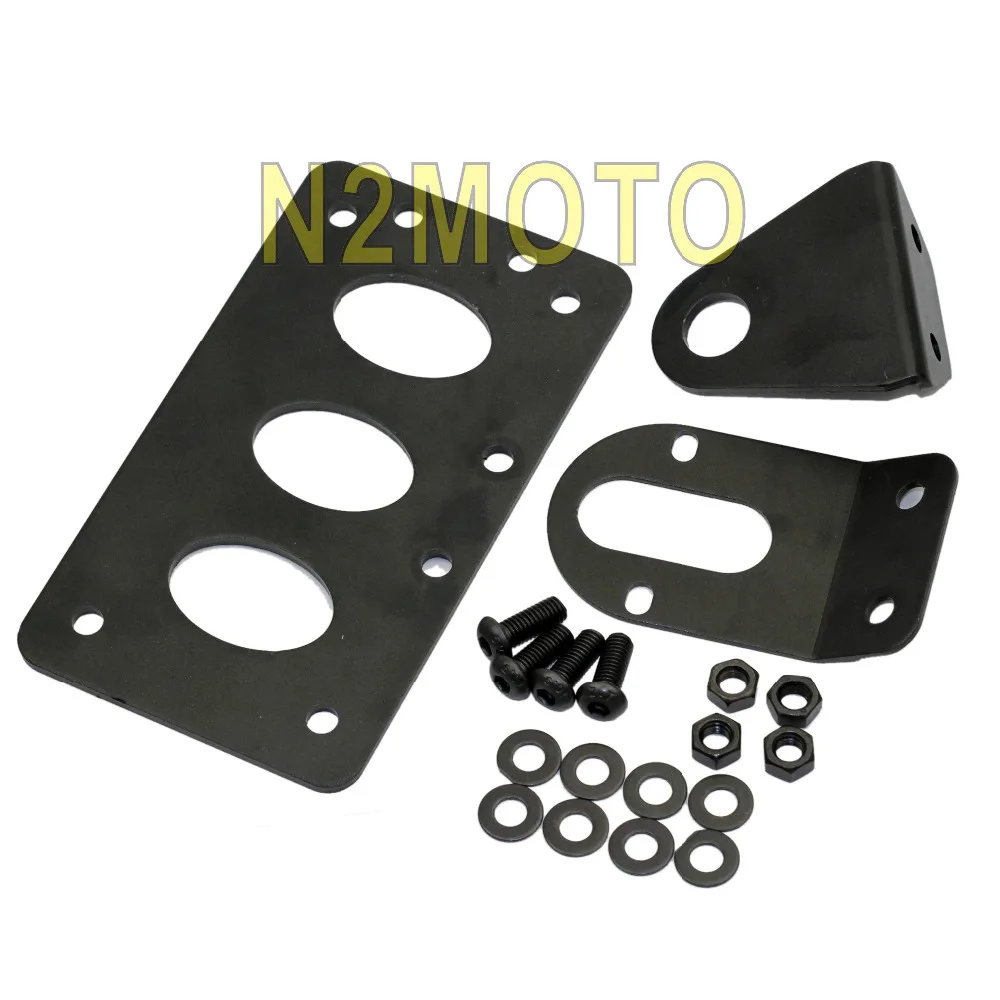 Motorcycle Retro Custom Side Mount License Plate Bracket 3/4" Alex ...