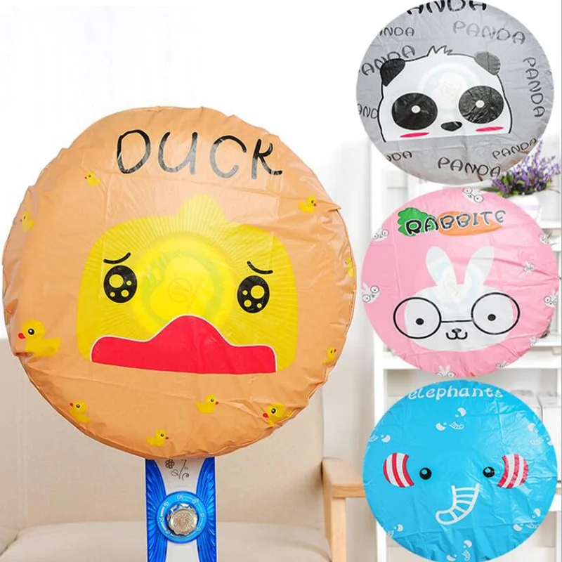 1 pcs Kawaii Electric Fan Covers 4 Pattarns Cute Cartoon PVC Dust Cover ...