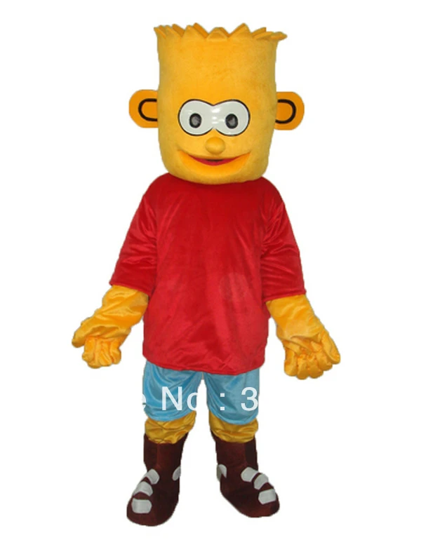 High quality CUTE BART SIMPSON SON MASCOT COSTUME Cartoon character ...