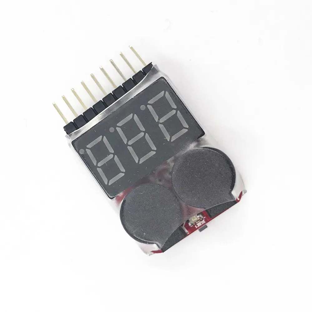 2pcs/1pcs Hot Sell 1 8S LED Low Voltage Buzzer Alarm Lipo Voltage ...