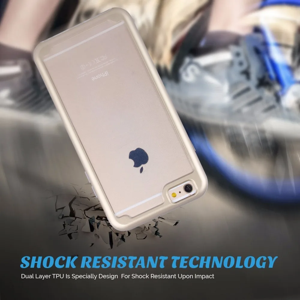 Clear Cases for iPhone 6 6s 7 8 Plus Dual Layer Phone Shell 6splus Anti ...