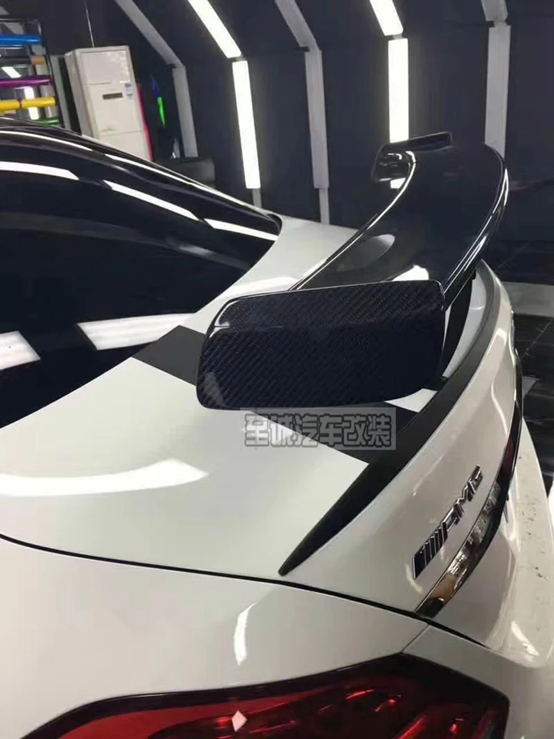 C CLass W205 C63 AMG carbon fiber black series trunk spoiler rear wing ...