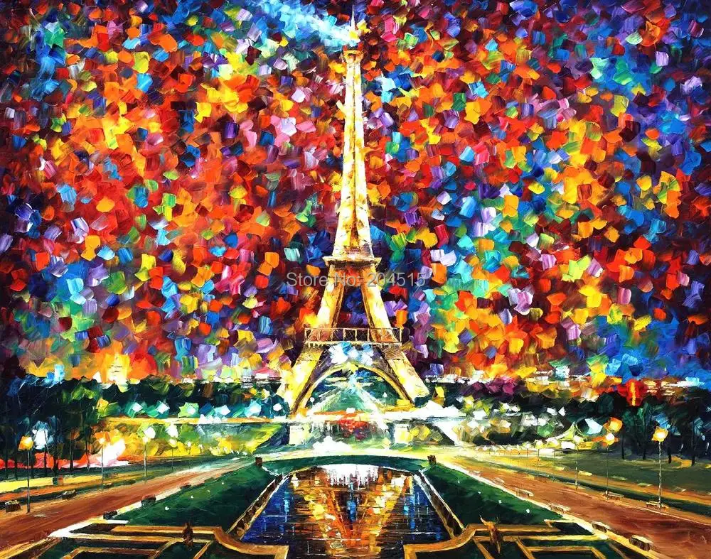 Abstract Eiffel Tower Painting