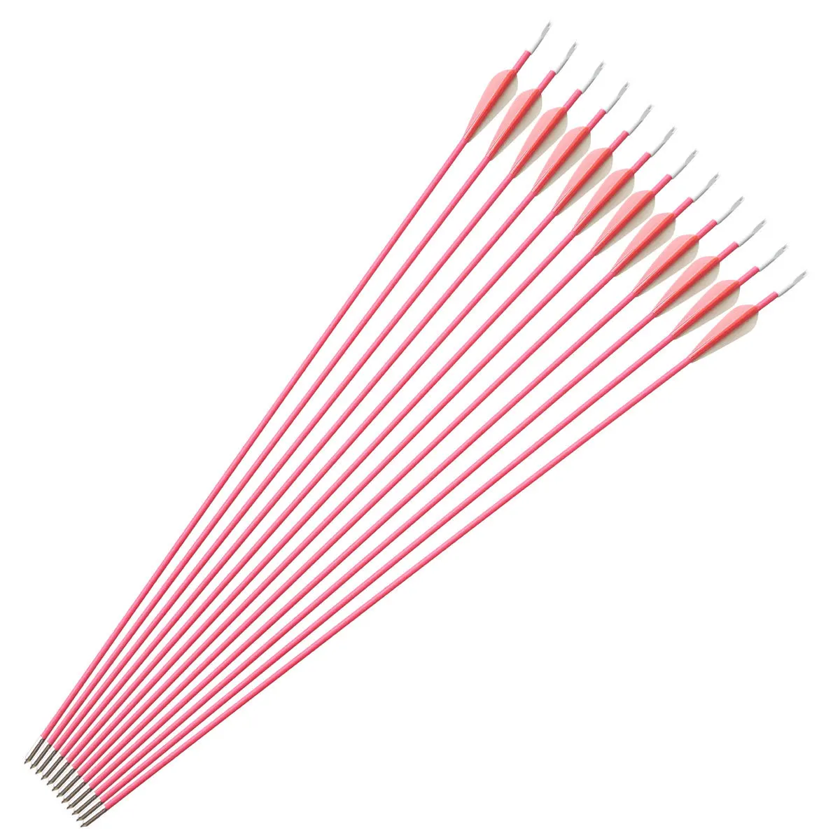 12 PCS Blunt Headed Glass Fiber Arrow Colored Arrow Rod Reflexive Arrow ...