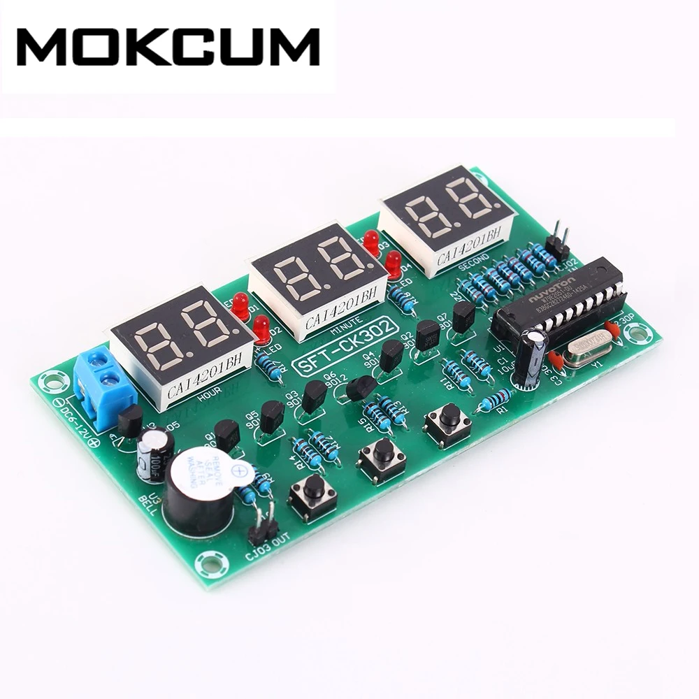 6 Bites Led Elektronikus Óra Modul Ébresztőóra Visszaszámlálás ...