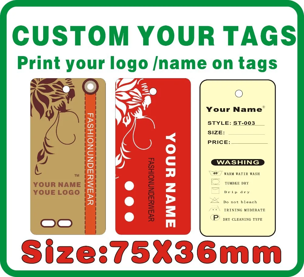 Hot Sell Custom Tags ,print Your Logo On Tags 500pcs 300gsm Paper Easy ...