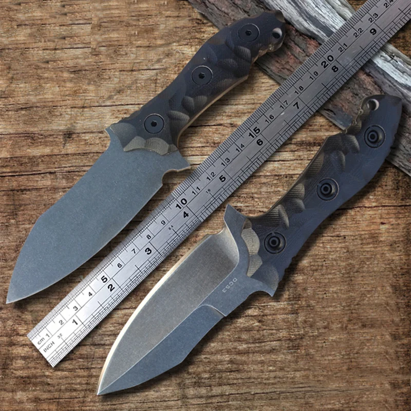 free shipping A sharp blade Outdoor survival knife defense G10 handle ...