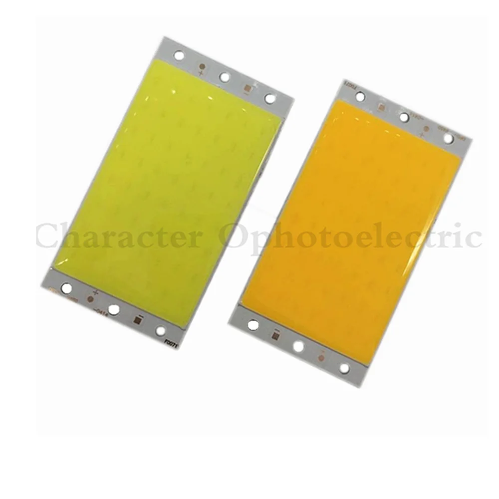 Chip de led retangular cob 12 14v, fonte 10w branco quente/branco frio ...