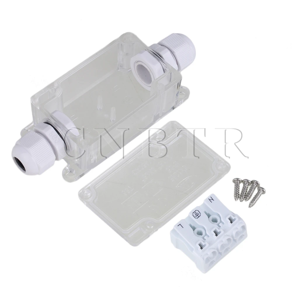 CNBTR Plastic Waterproof IP65 Outdoor 2 Way Junction Box & P02 3 ...
