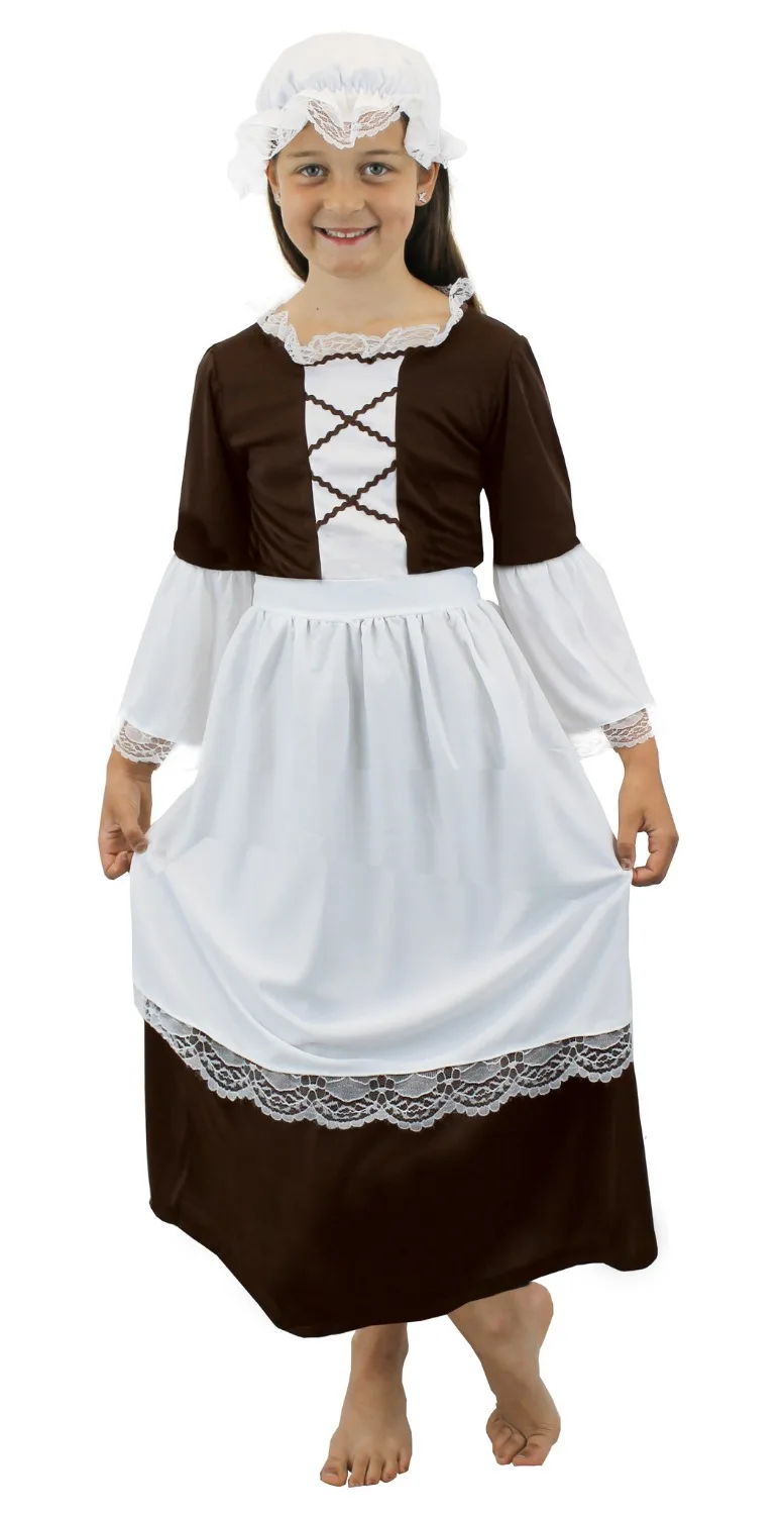 Fancy Dress Childs Poor Tudor Girl Fancy Dress Costume Victorian Maid ...