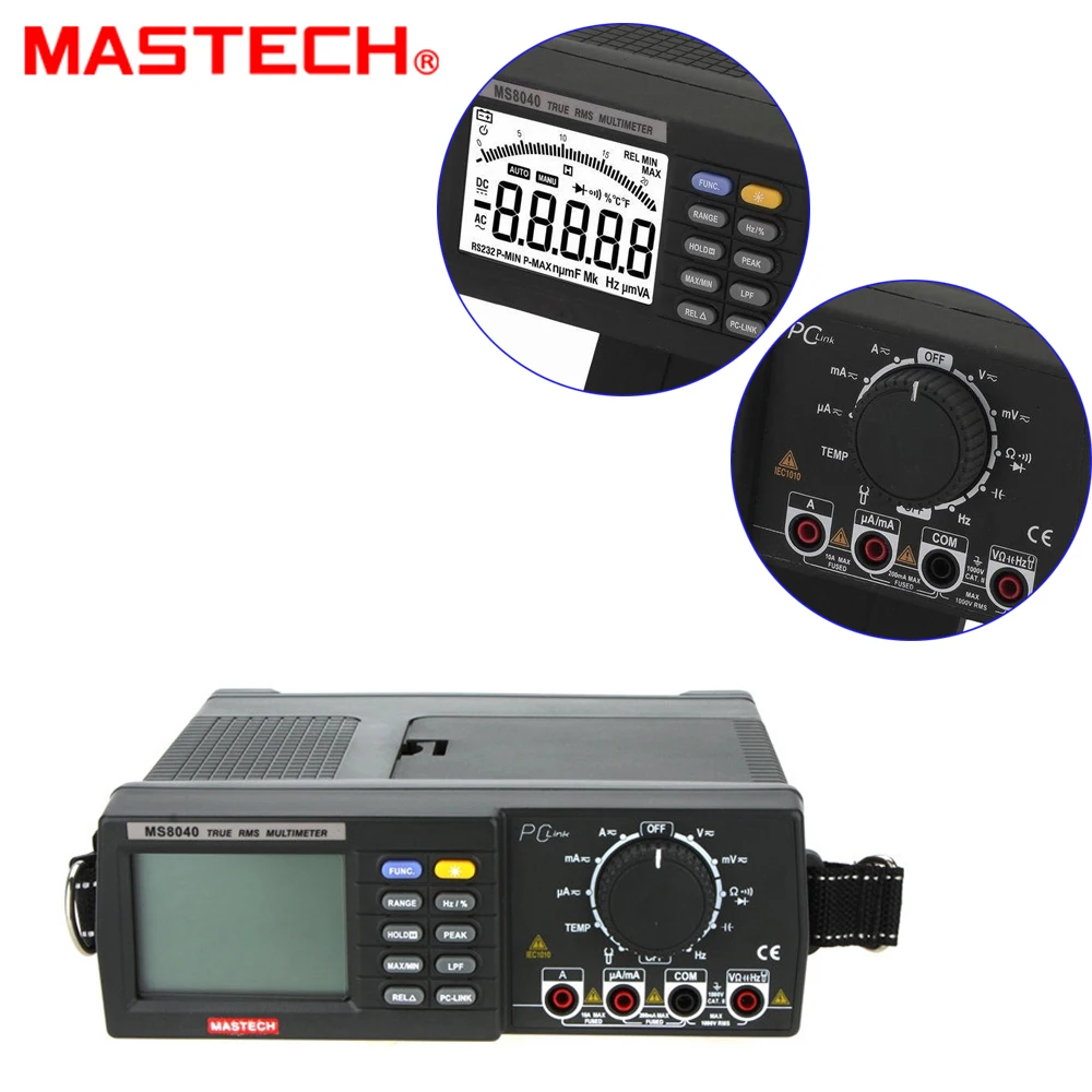 Mastech Ms8040 22000 Counts Bench Multimeter True Rms Low-pass ...