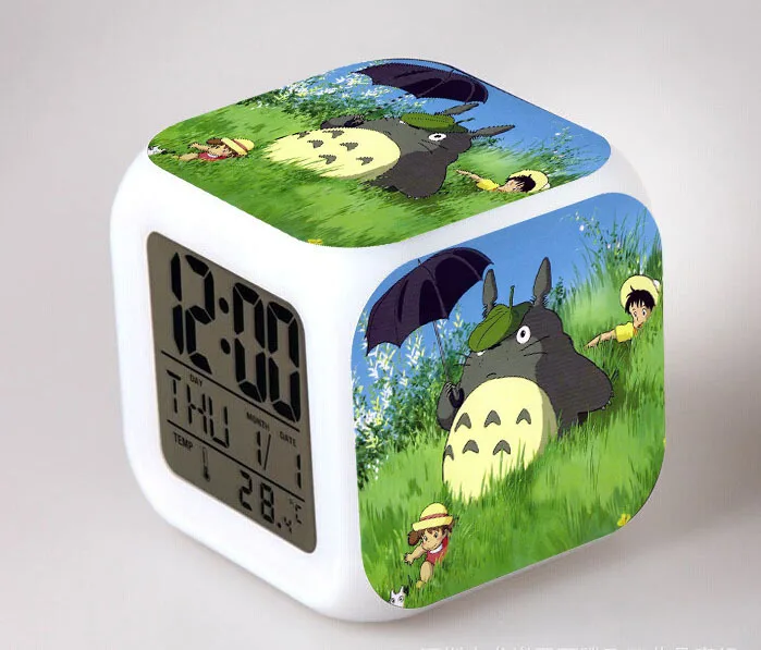 Totoro Anime LED Color Flash Digital Alarm Clocks - KawaiiMerch.com