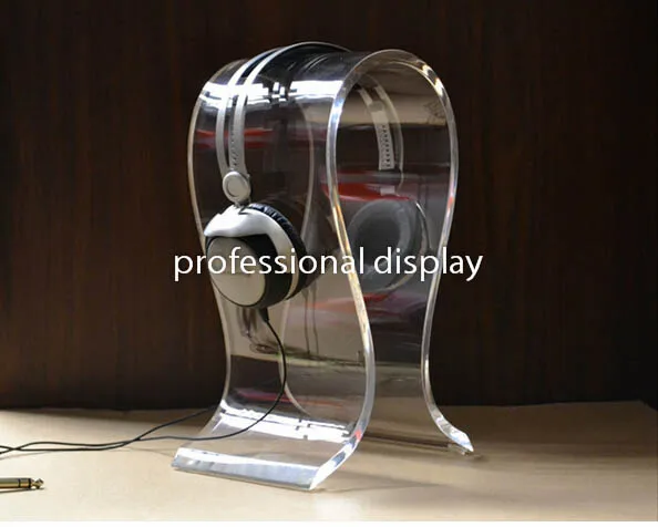 Thickness 8mm Clear Acrylic Headphone Display Stand U type Headphone ...